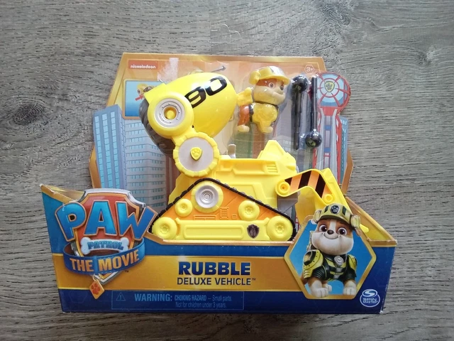 PAW PATROL: THE Movie Rubble's Deluxe Transforming Vehicle Toy Car ...