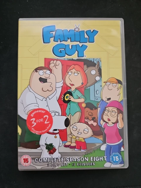 FAMILY GUY: SEASON Eight DVD (2009) Seth MacFarlane cert 15 3 discs £2. ...