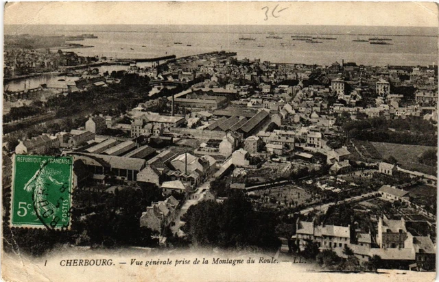 CPA CHERBOURG - Vue générale prise de la Montagne du Roule (633029) EUR 7,99 - PicClick FR