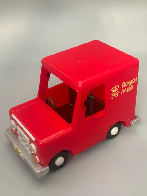 SMALL RED PLASTIC Post Man Pat Van Delivery Vehicle Car 7" Toy Activity ...