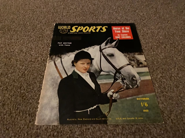 WFBK19 WORLD SPORTS Magazine 10X8 Cover Page Pat Smythe & Tosca EUR 9 ...