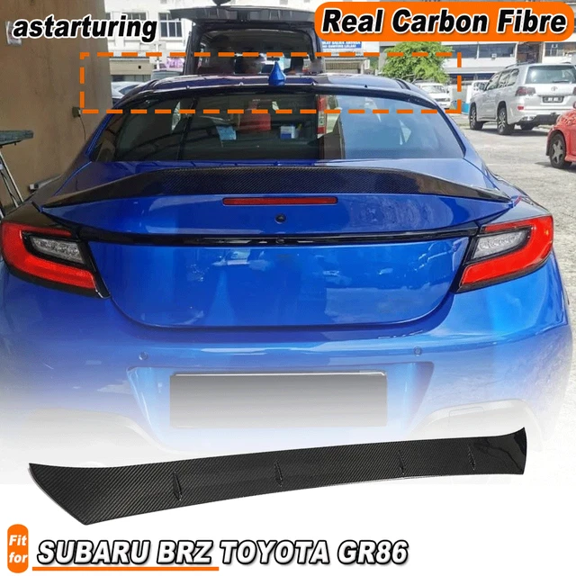 FOR SUBARU BRZ TOYOTA GR86 2022-23 REAL CARBON Rear Roof Spoiler Window ...