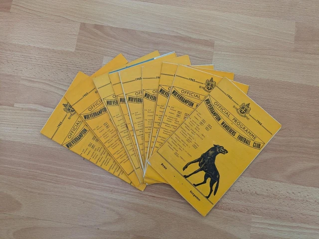 9 WOLVES HOME Programmes SEASON 1965-66 £3.30 - PicClick UK