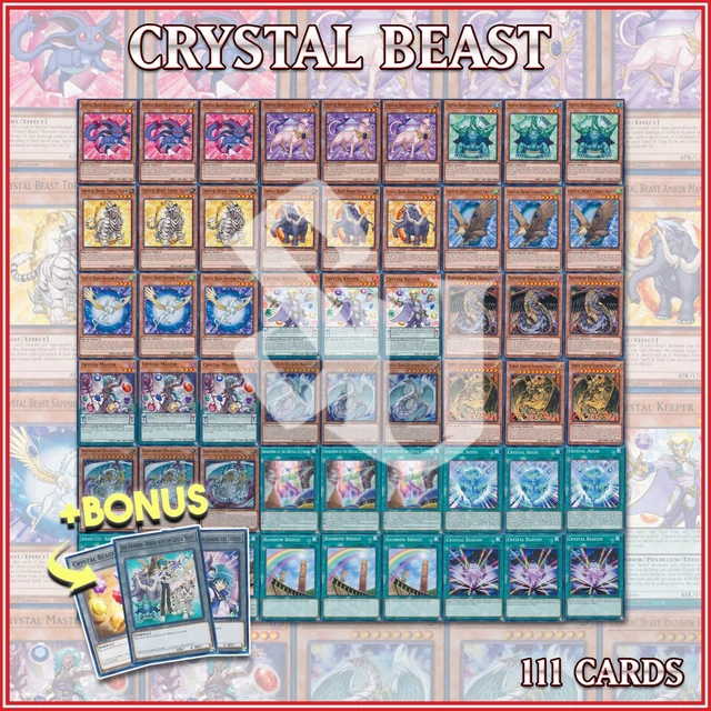 JESSE'S CRYSTAL BEAST DECK 111 Rainbow Dragon Overdragon + BONUS YuGiOh ...