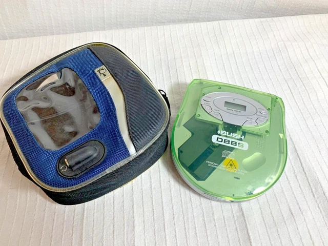 RARE BUSH PORTABLE Cd Playerdbbs Transparent Green Cdw110 - Og Case W ...