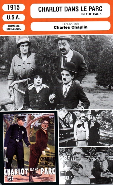 MOVIE CARD: CHARLES Chaplin - Charlot In The Park - 1915 $3.23 ...