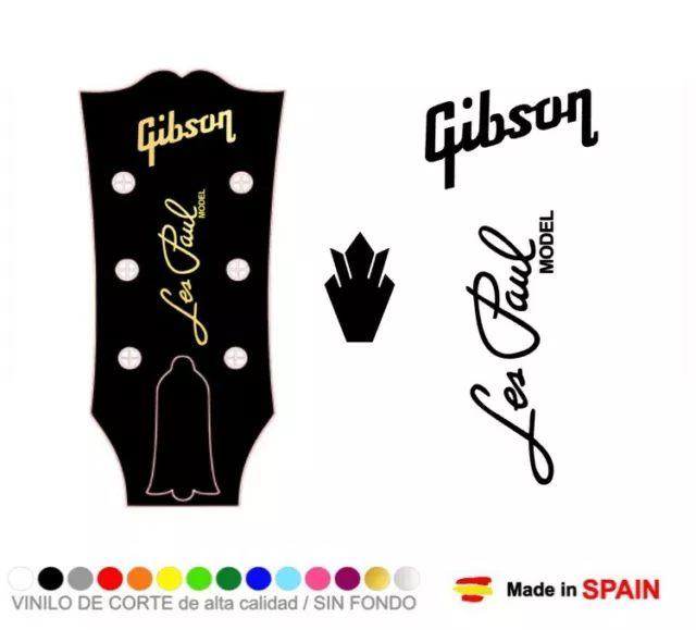 PEGATINA VINILO LES PAUL MODEL GIBSON GUITAR Sticker Decal Adesivi ...