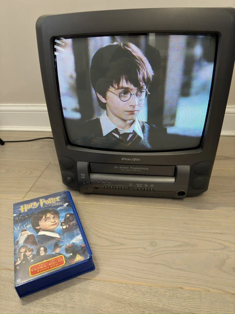 PACIFIC 14& CRT TV VHS Combi PVTV361 Retro Gaming TV Prop Tested ...