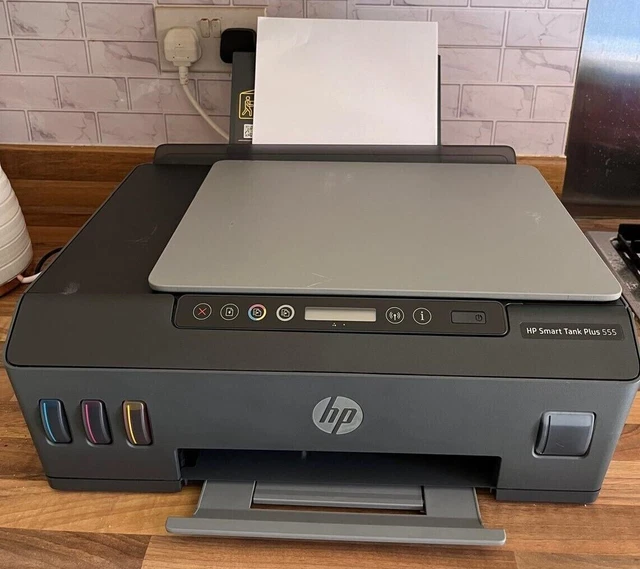 HP SMART TANK Plus 555 Wireless All-in-One Printer with Ink filled ...