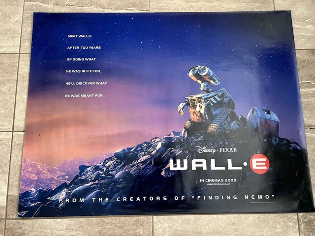DISNEY PIXAR WALL-E 2008 Cinema Quad Film Poster £52.69 - PicClick UK