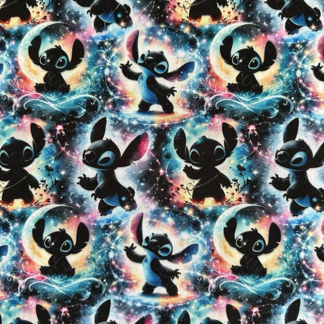LILO & STITCH Ohana Hawaiian Character Poly Cotton Fat Quarter £7.48 ...