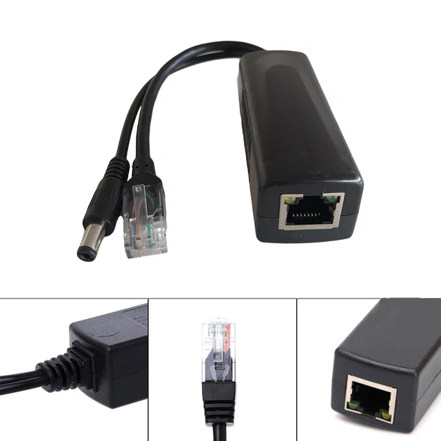 ACTIVE POE POWER Over Ethernet Splitter Adapter 48V to 12V 1Amp POE ...