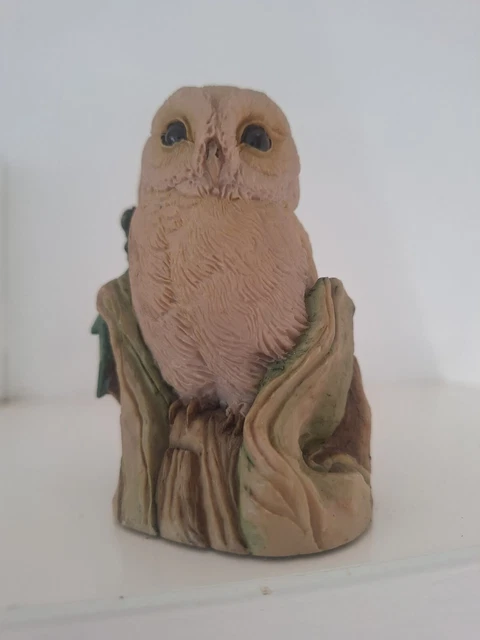 TEVIOTDALE POTTERY OWL Figurine Sculpture Vintage 1992 Hawick Scotland ...