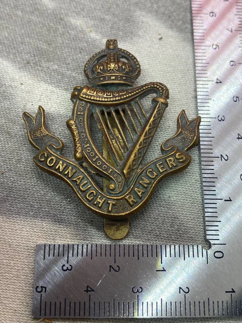 ORIGINAL BRITISH ARMY WW1 The Connaught Rangers Regiment Cap Badge £14. ...