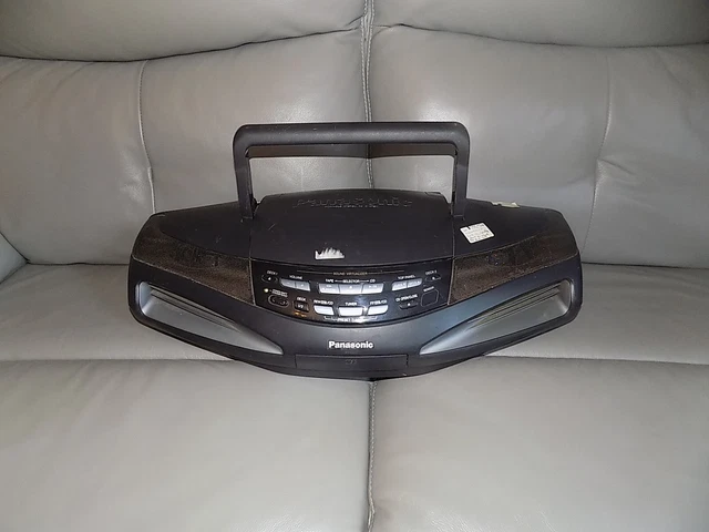 PANASONIC RX-ED77 PORTABLE Stereo CD System Boombox Black FAULTY Sold ...