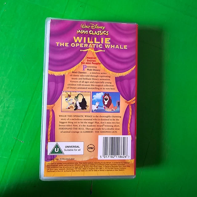 WALT DISNEY MINI Classics - Willie the Operatic Whale VHS £5.00 ...