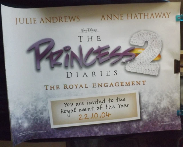 THE PRINCESS DIARIES 2 Anne Hathaway Original Quad Cinema Poster £7.99 ...