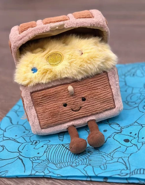 JELLYCAT AMUSEABLES TREASURE Chest Plush Doll - NEW with Tag & Dust Bag ...