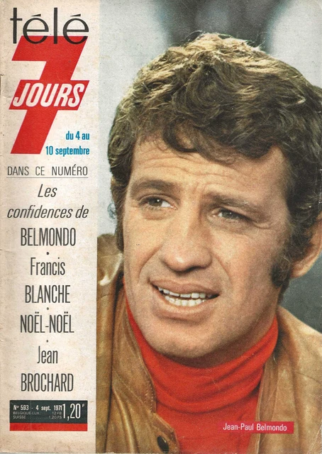 TÉLÉ 7 JOURS n° 593 - Jean-Paul Belmondo (Septembre 1971) EUR 5,00 - PicClick FR