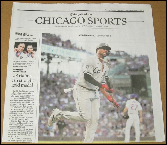8/9/2021 CHICAGO TRIBUNE Newspaper Sports Eloy Jimenez HR Cubs vs White ...