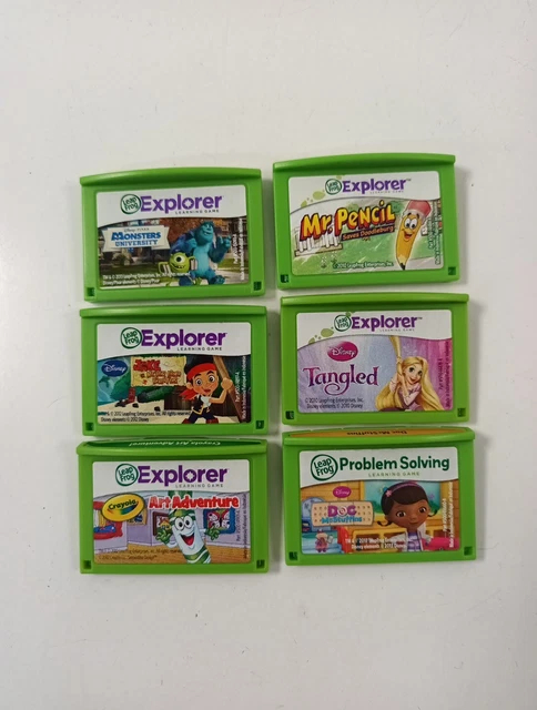 LEAPFROG EXPLORER GAMES x 6.Doc mcStuffins, Mr Pencil , Monster Un ...