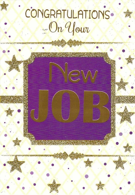 CONGRATULATIONS - NEW Job - Well Done - Greeting Card - Multibuy £1.79 ...