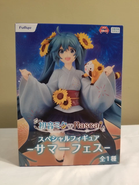 NUOVA FIGURA FURYU Hatsune Miku x Rascal Raccoon Festival estivo ...
