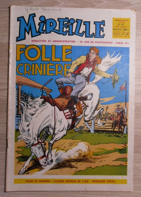 MIREILLE HEBDOMADAIRE N° 120 en 1956 JEAN-JACQUES VITAL EUR 5,50 ...