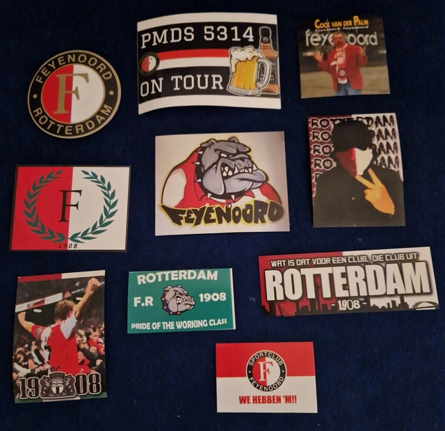 10 DUTCH FEYENOORD Rotterdam football Fans Stickers Holland £2.50 ...
