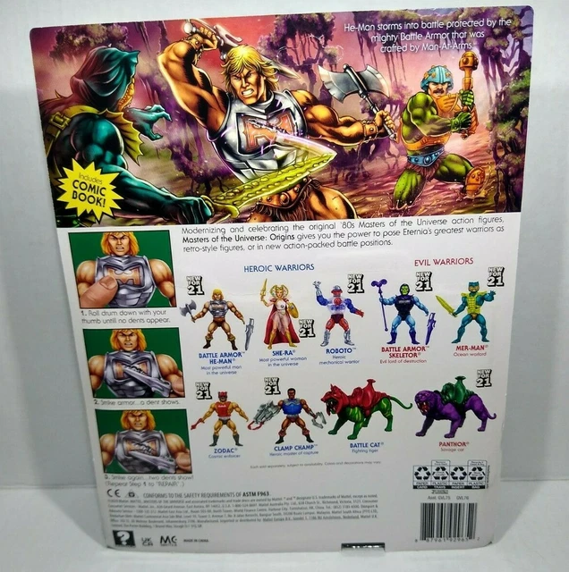 MASTERS OF THE Universe Origins Battle Armor He-Man Figure MOTU 2021 ...