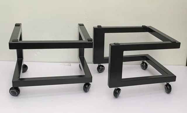 2 X SPEAKER Stands on Castors, for Spendor BC1, Heybrook, Tannoy, KEF ...