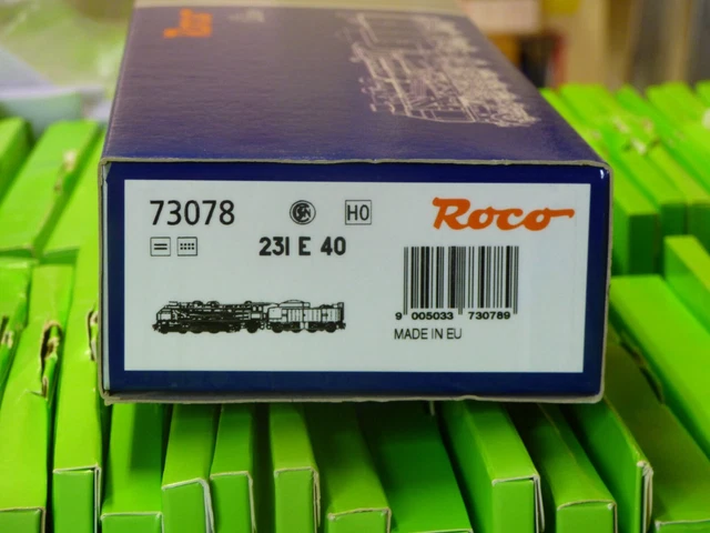 ROCO 73078 SNCF Class 231E Steam Locomotive, Green Livery, Era III £365 ...