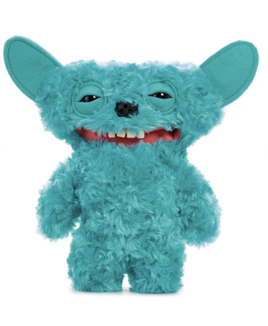 FUGGLER FART FACE Grin Grin Ugly Monster Soft Toy Plush Blue Alien RARE ...
