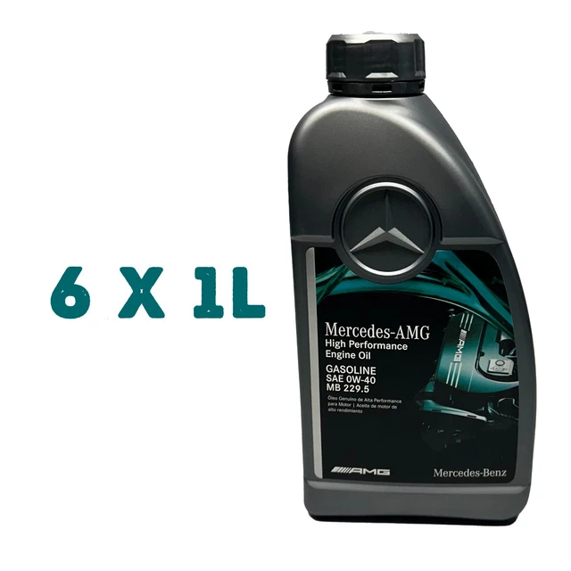 GENUINE MERCEDES-BENZ 0W-40 AMG Fully Synthetic Engine Oil MB 229.5 6 ...