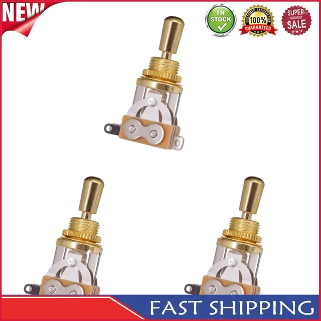 3 WAY ELECTRIC Guitar Selector Pickup Toggle Switch for LP EPI (Gold ...