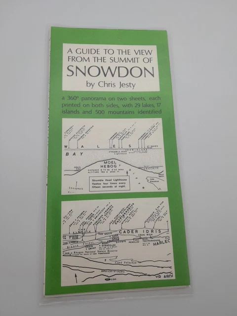 VINTAGE SNOWDON 1980 Panorama Map Signed by Chris Jesty £74.99 ...