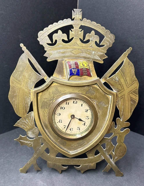 RARE AND UNIQUE Trench Art Style Clock Queen Victoria’s Diamond Jubilee ...
