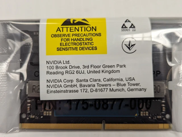 NVIDIA JETSON ORIN 16gb Module 900-13767-0000-000 new sealed $735.00 ...