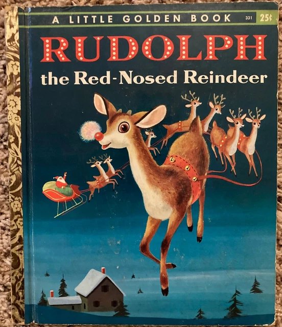 CHRISTMAS LITTLE GOLDEN Book - Rudolph The Red-Nosed Reindeer - 1958 ...
