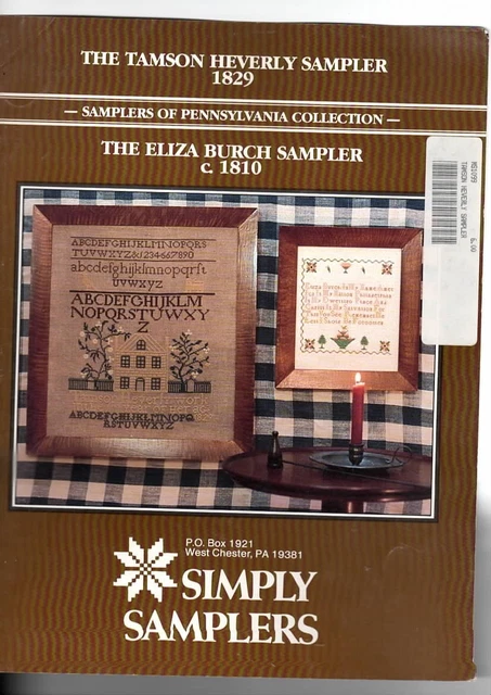 POINT DE CROIX livret 2 ABCs samplers anciens Eliza Burch c. 1810 ...