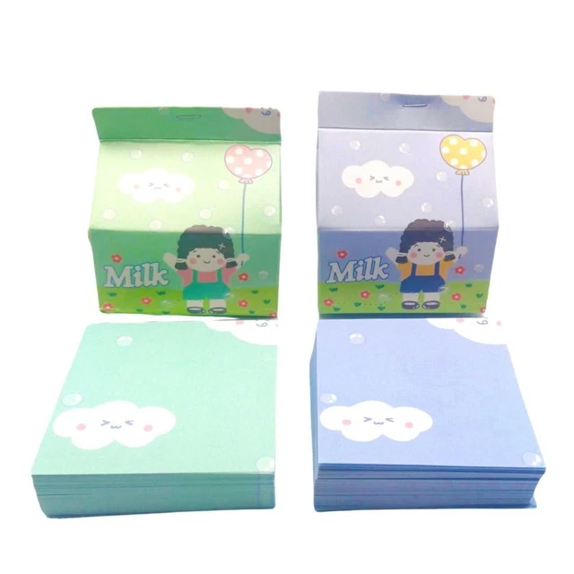 MILK SHAPED STICKY Notes Non Sticky Notes Pads 2PCS Memo Pad Office EUR ...