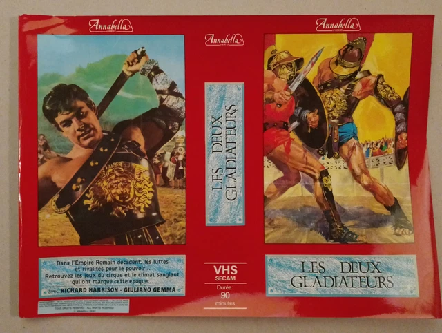 JAQUETTE VHS - Les Deux Gladiateurs - Vhs Sleeve - Giuliano Gemma - Mario Caiano EUR 7,00 ...