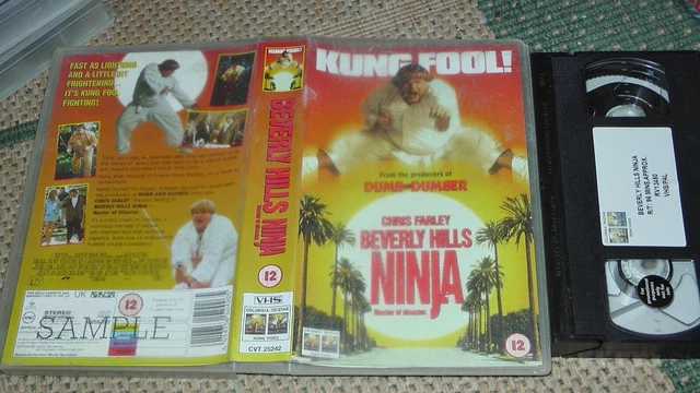 BEVERLY HILLS NINJA VHS Video Big Box Timecode Sample Dealer Tape RCA £ ...
