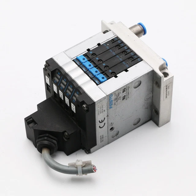 FESTO 18200 VENTILINSEL CPV10-VI mit 4x 161414 + CPV10-GE-MP-4 18253 ...
