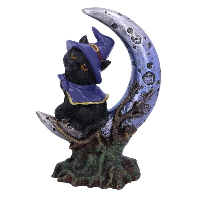 NEMESIS NOW SOOKY Witches Familiar Black Cat and Crescent Moon Figurine ...