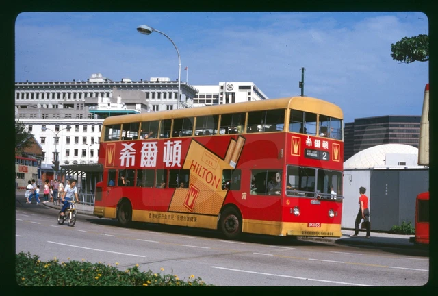 ORIGINAL BUS SLIDE Hong Kong - KMB Kowloon BK1165 Fleetline Hilton cigs ...