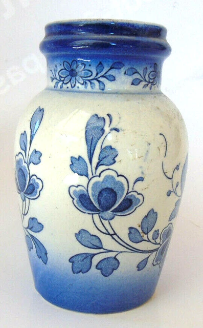 ANCIEN POT A Moutarde Bleu Moulin Sous La Lune R&G Luneville France ...