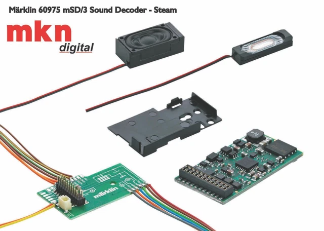 MARKLIN 60975 - mSD/3 Locomotive Decoder with sound for steam ...