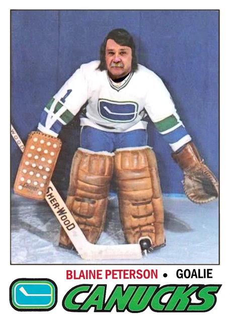 1977-78 TOPPS CTNW #460 Blaine Peterson Vancouver Canucks Custom Rookie ...