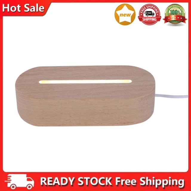 OVAL DISPLAY PEDESTAL - LED Lights Display Base with USB (White Light ...